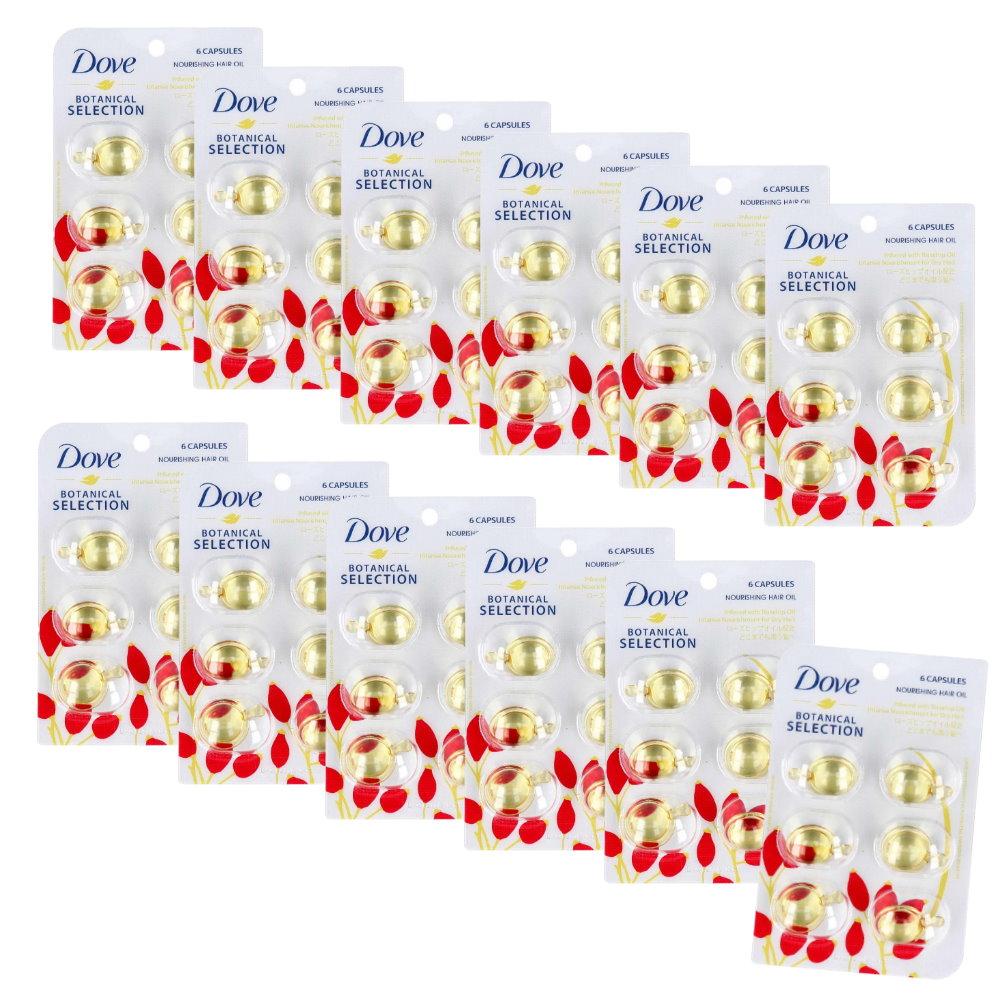 12x Dove Botanical Selection Nourishing Hair Oil Infused With Rosehip ...