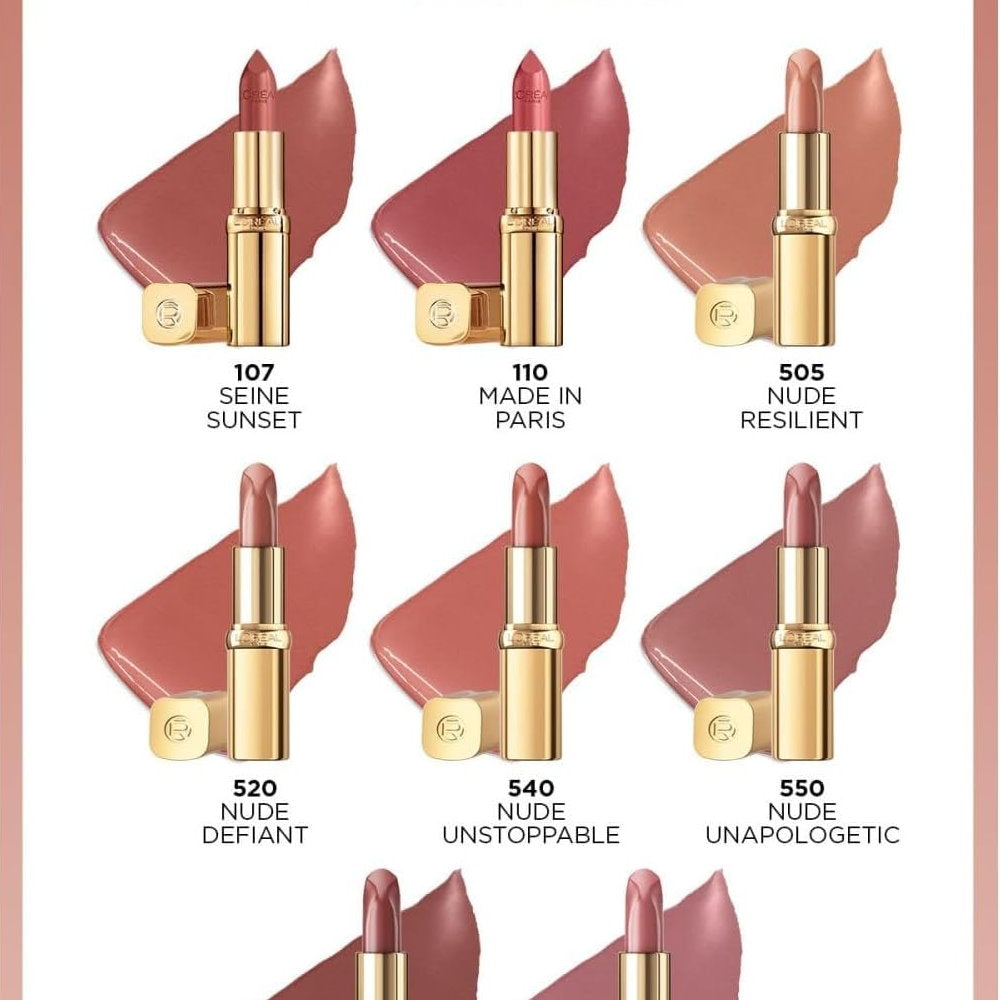 3x L'Oreal Paris Color Riche Satin Nude Intense Lipstick 540 Nu ...