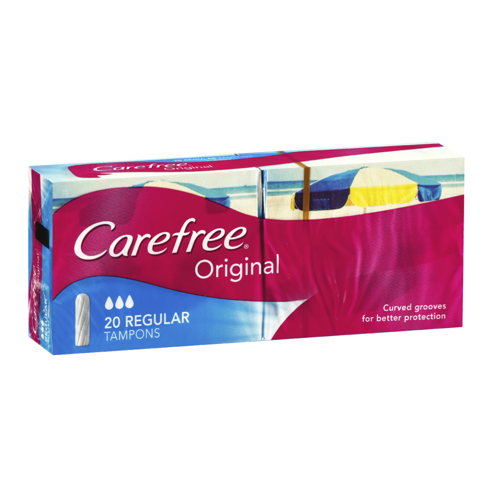 Carefree Original Tampons Regular 20 pack - Makeup Warehouse Shop Online