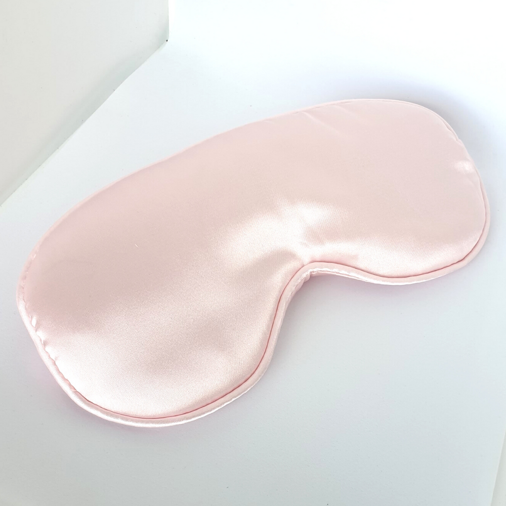 Shop Online - Silk Satin Eye Sleep Mask Light Pink with Pouch - Makeup ...
