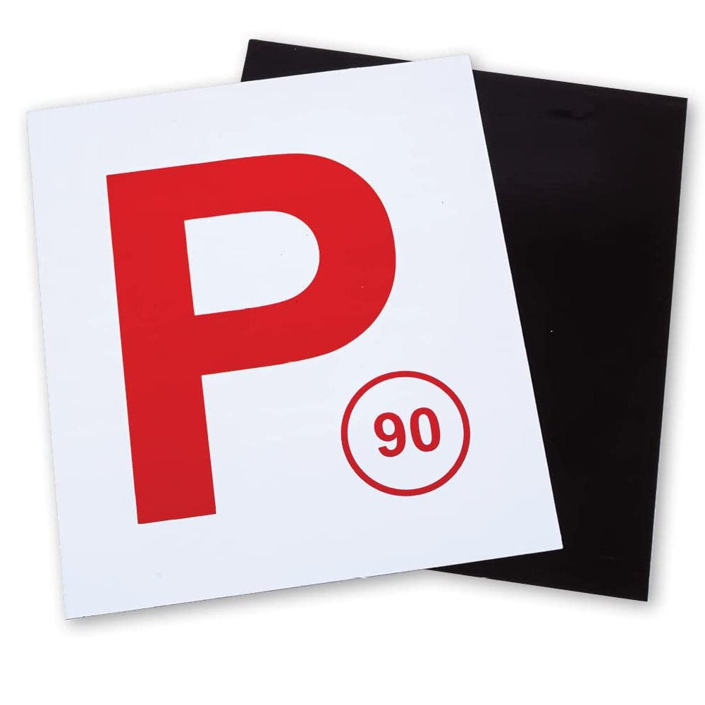 Buy Now 2pk Magnetic Car Plates Red P Plate - Makeup Warehouse Australia